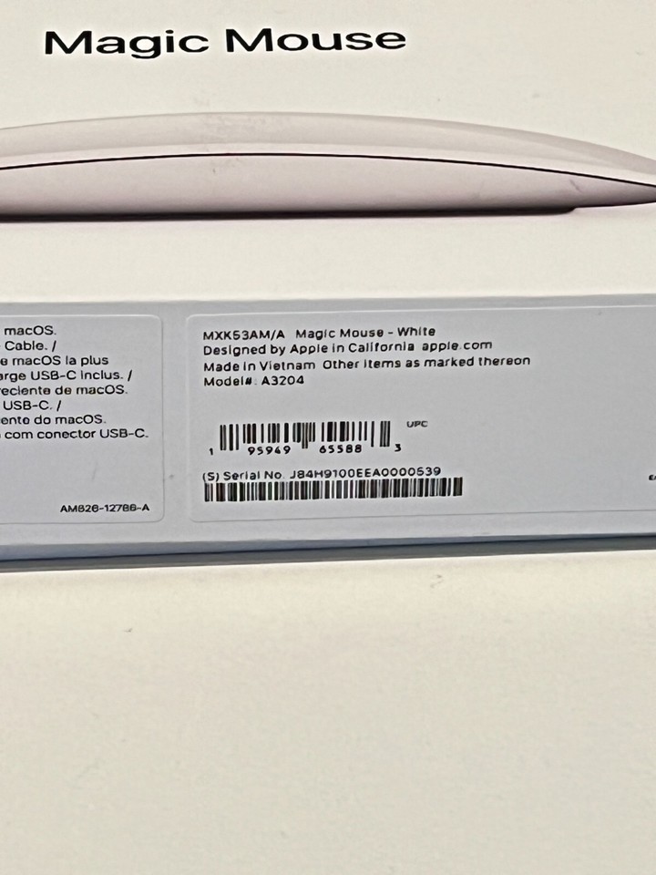 Apple Magic Mouse Multi-Touch Surface (USB-C) 2024 Version - White OPEN BOX | eBay