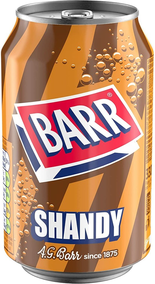 Barr Shandy Fizzy Soft Drink Can 330ml - Pack of 24 - Price Marked Cans ...