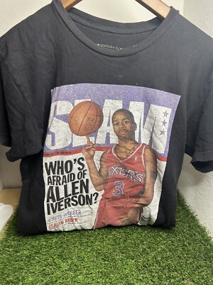 ALLEN IVERSON T-SHIRT vtg rap tee asrtroworld vlone 90s kobe merch ...