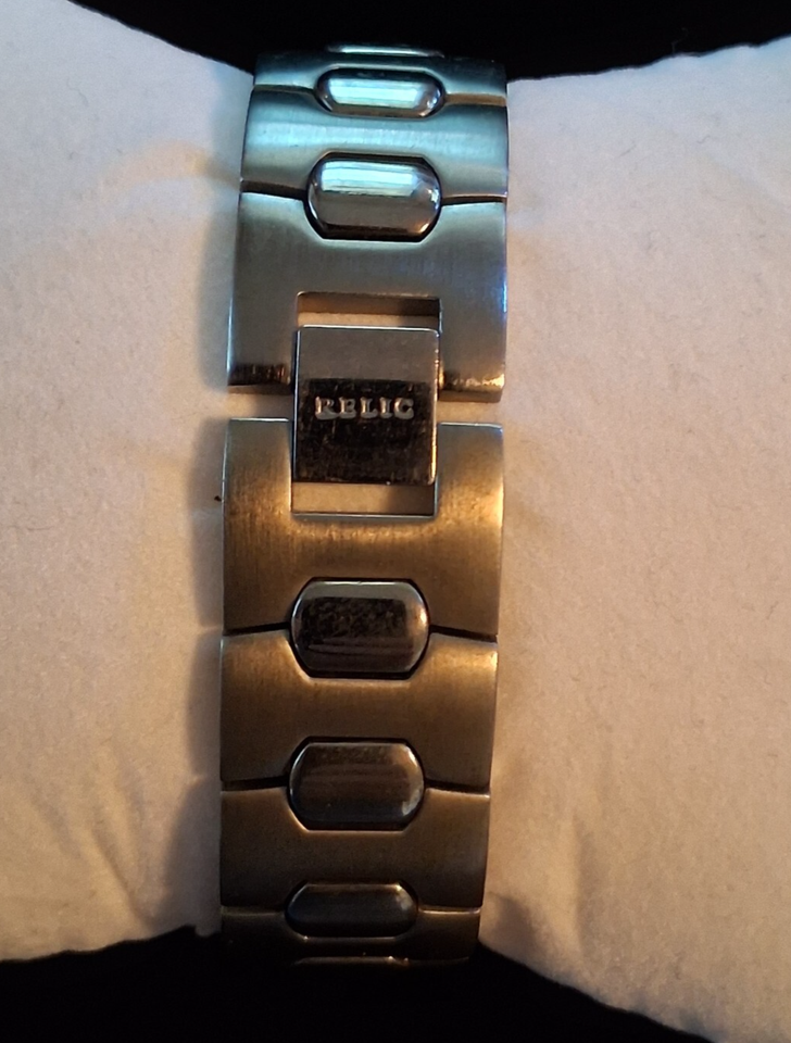 Relic Folio Men's 30m Stainless Steel Watch Great Condition Extra Links ...