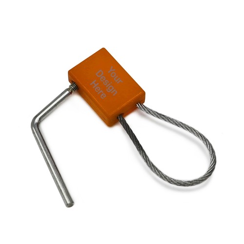 10 PCS Orange Steel Wire Key Ring Tag Heavy Duty Key Holder W Custom ...