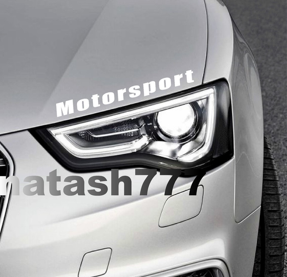 MOTORSPORT Headlight Vinyl Decal Sticker Sport Racing Performance Car ...