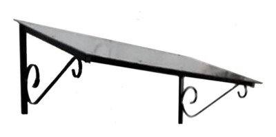 2 x STEEL Awning BRACKETS 12"x16" Eaves Cantilever Canopy Rain Cover ...