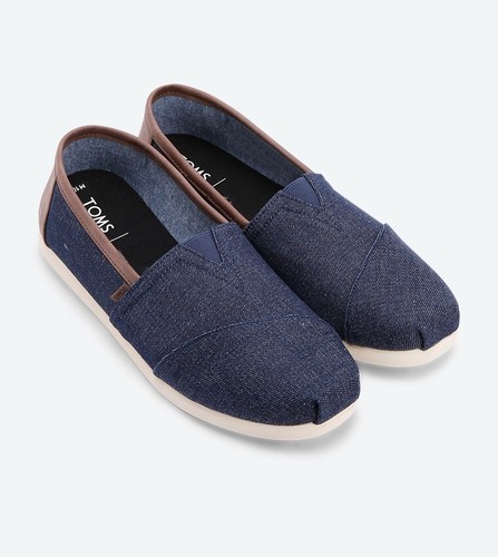Toms Z74104* Navy Alpargata Round Toe Classics Ortholite Espadrille ...