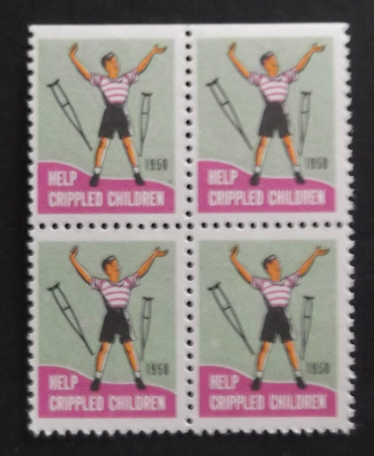 USA 1950 HELP CRIPPLED CHILDREN STAMP SEAL | eBay UK
