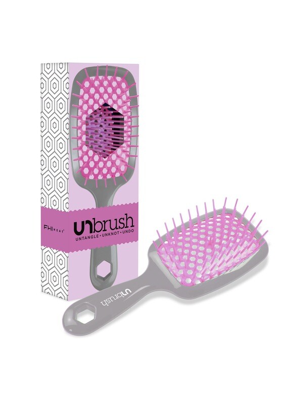 FHI HEAT Unbrush Wet & Dry Vented Detangling Hair Brush (Orchid) NIB ...