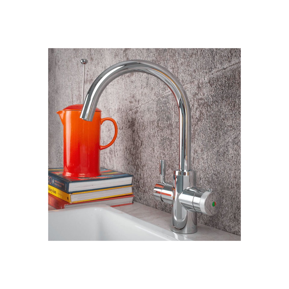 QETTLE Original 4 in 1 Instant Boiling Water Tap 2 Litre - Chrome Round ...