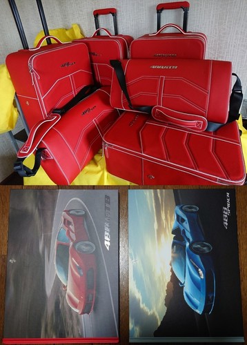 Ferrari 488 Spider & GTB Tasche Set Leder Reisegepäck rot 6 tlg ...