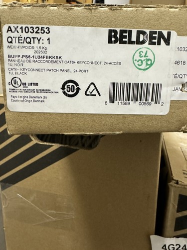 Belden AX103253 CAT6 Patch Panel, 24-Port, 1U | eBay