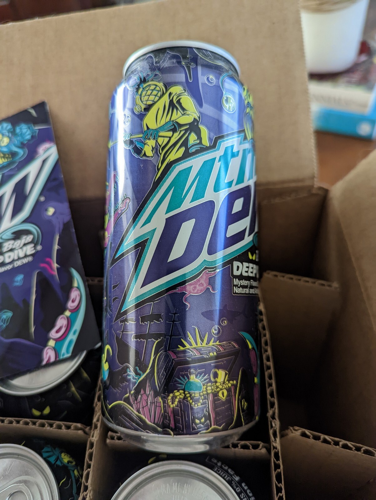 MTN Dew Baja Deep Dive 6 Pack LIMITED EDITION Promo! Unopened Cans, NEW ...
