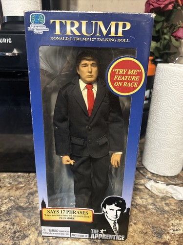 DONALD TRUMP THE APPRENTICE TALKING ACTION FIGURE DOLL WITH BOX NEEDS ...