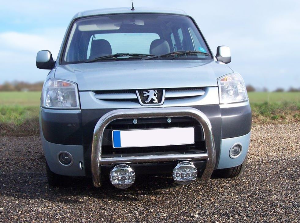 Bull Bar A Bar To Fit Peugeot Partner 1997-2008 Van Stainless Steel ...