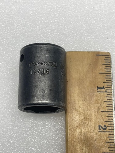 Vintage Cornwell P-3226 13/16" 6pt 1/2" Drive Socket Heavy Duty USA ...