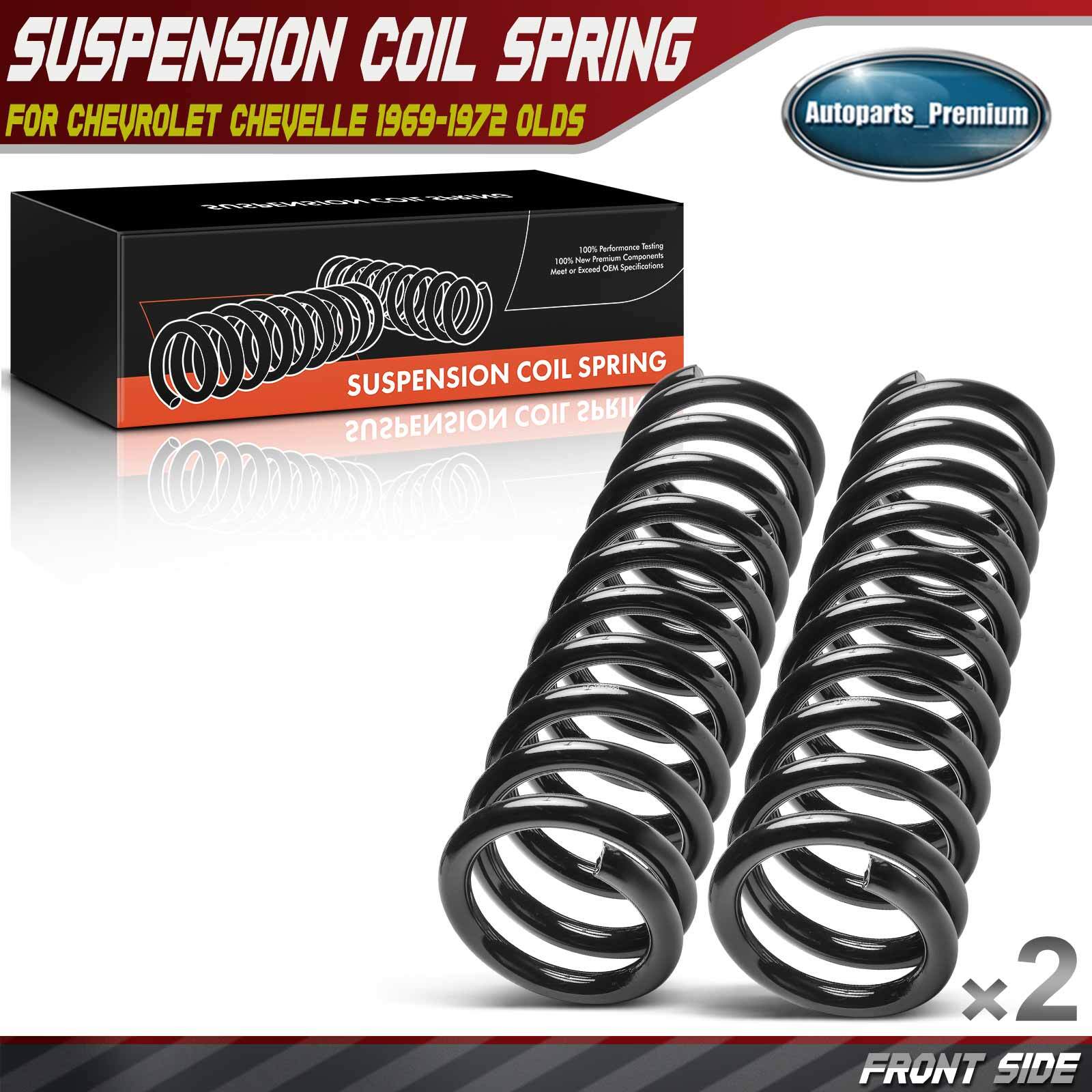 2x Front Coil Springs for Chevrolet Chevelle 1969-1972 Olds Cutlass ...