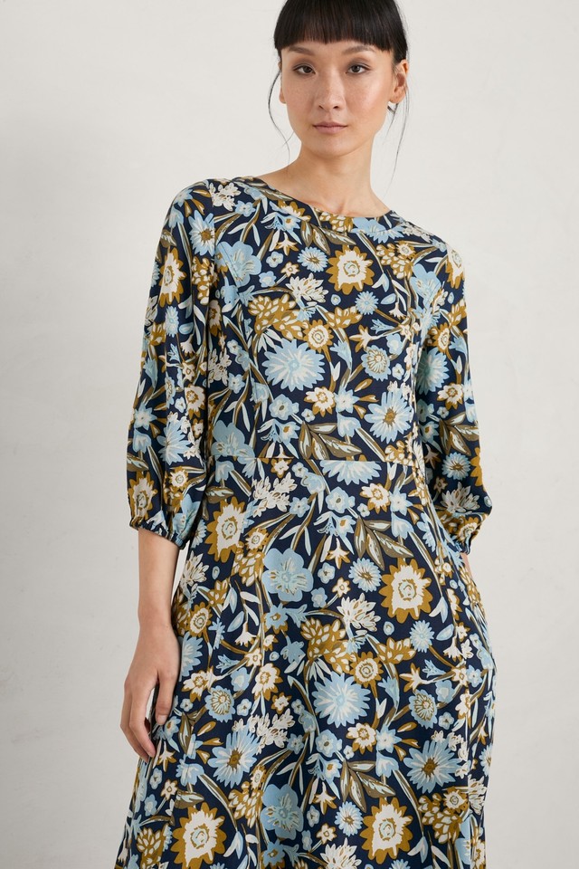 Seasalt Women's Dress - navy Pellar Floral Dress - Regular - Floral ...