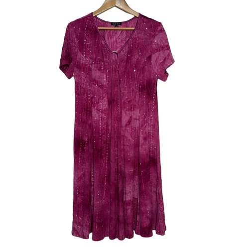 Sammy & Jo Womens Dress Size L Sequin Embroidery Metal Ring Accent ...