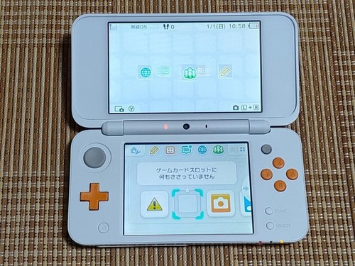 New Nintendo 2DS XL LL White Orange Console Stylus Working Tested ...