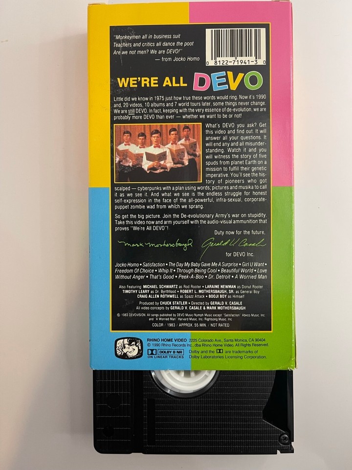 We're All Devo VHS | eBay