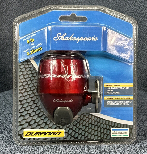 Shakespeare Durango Fishing Reel w/ 8 LB Line - Maroon 43388209771| eBay