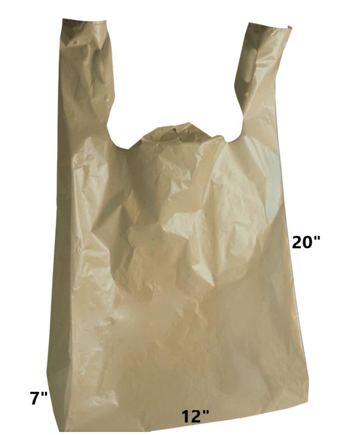 Brown Plastic Grocery Bag