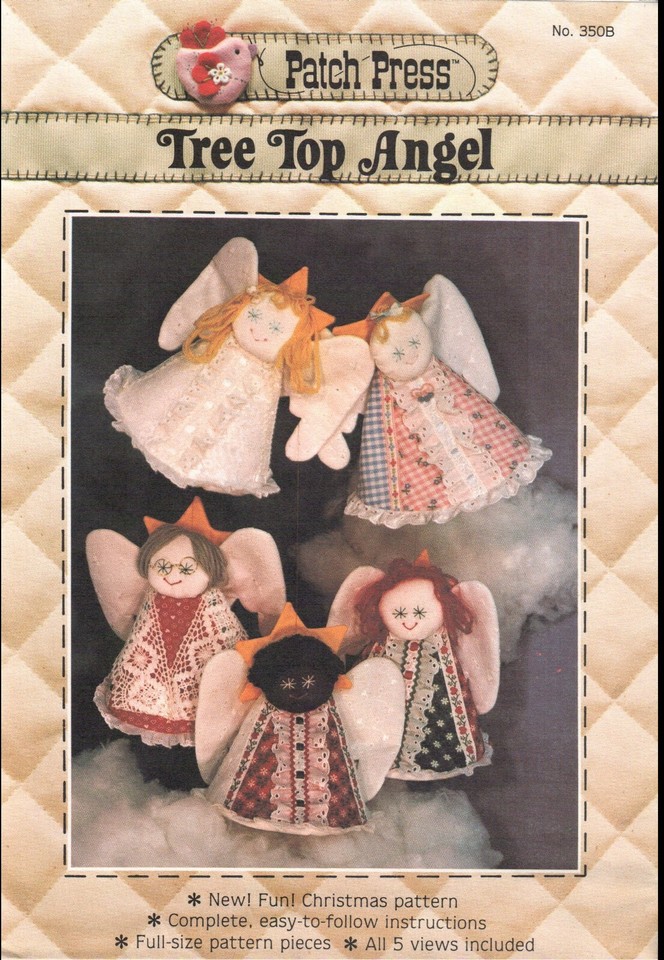 Tree Top Angel Christmas Granny Angel Cloth Primitive Folk Doll Vintage ...