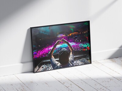 AVICII MUSIC POSTER PRINT DJ DECKS NIGHT LARGE WALL ART SIZE A2 A1 ...