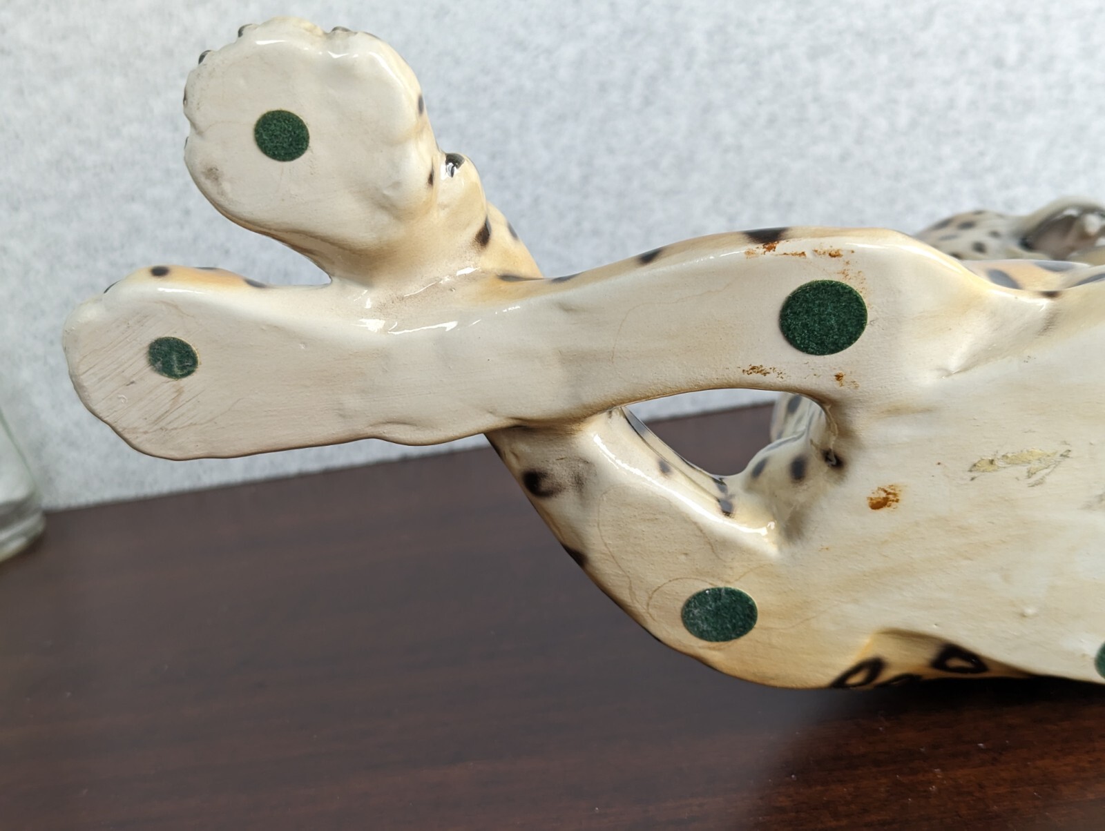 Vintage Ronzan Leopard Figurine Resting Attacking Cub Statue Made in ...