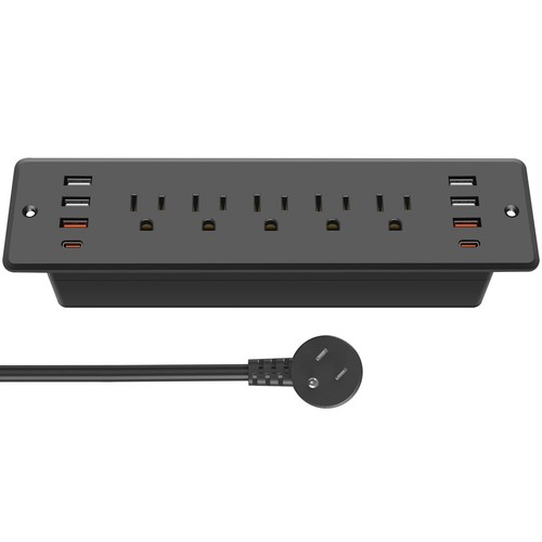 Recessed Power Strip Surge Protector With 5 Outlets Usb 3.0 Usba And ...