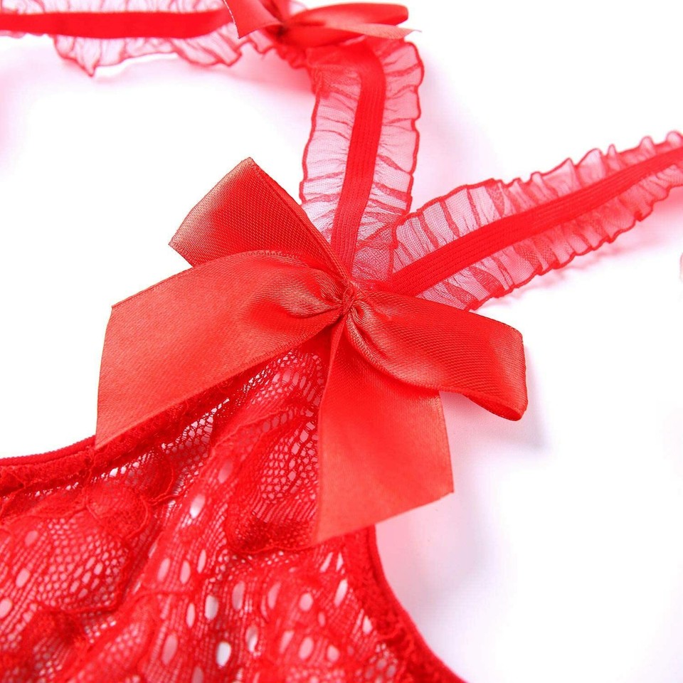 Women's Sexy-Lingerie Babydoll Sleepwear Underwear Lace Dress G-String ...