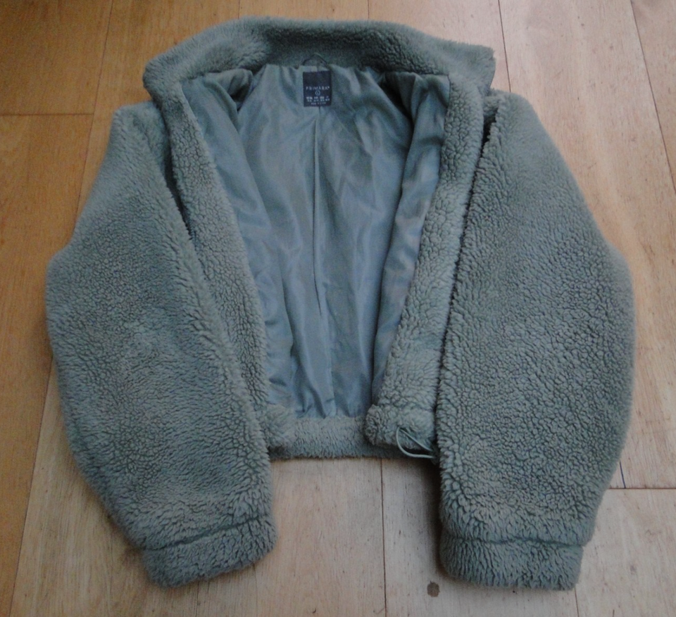 Primark Sage Green Teddy Fleece Jacket, size 14-16 | eBay UK