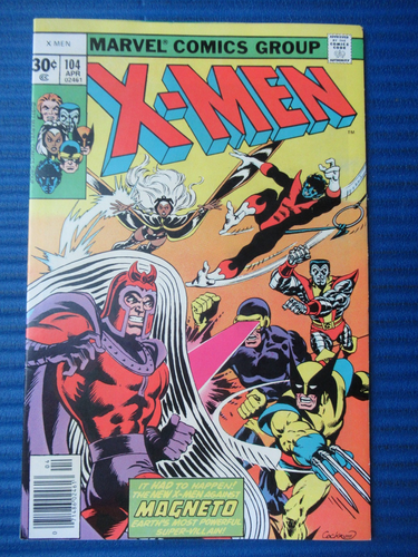 UNCANNY X-MEN # 104 - (NM-) -1ST APP STARJAMMERS-MAGNETO-WOLVERINE ...