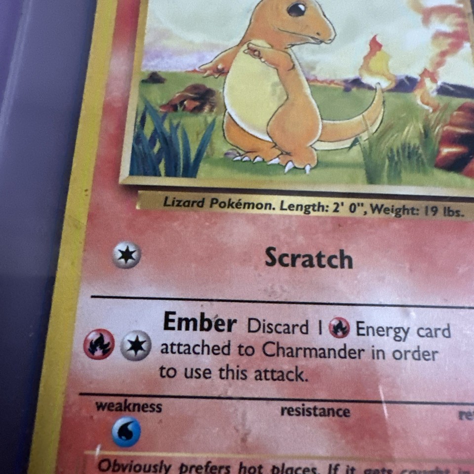 RARE Original 1995 Charmander 046/102 Base Set Pokemon Card | eBay