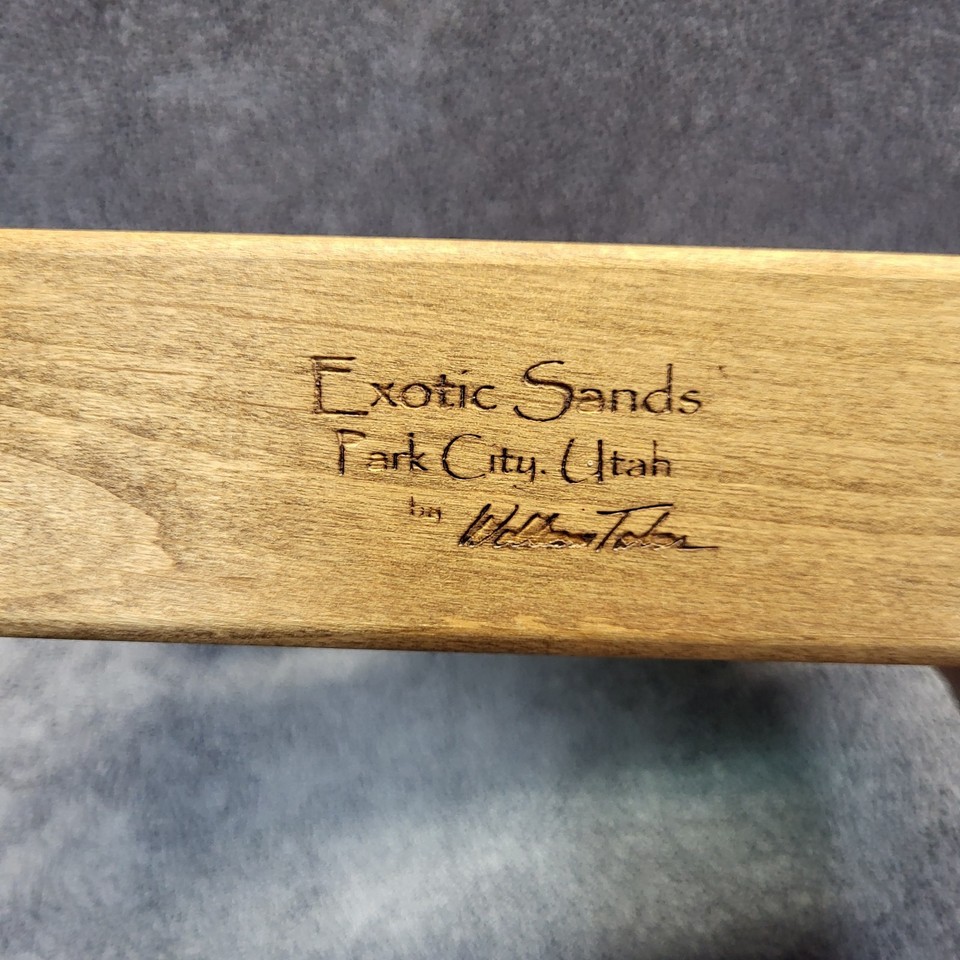Exotic Sands Park City Utah William Taber Blue Liquid Sand Art Wood ...