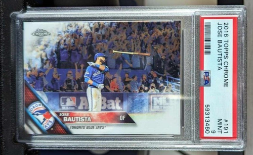 2016 Topps Chrome 191 Jose Bautista Bat Flip PSA 9 Mint | eBay