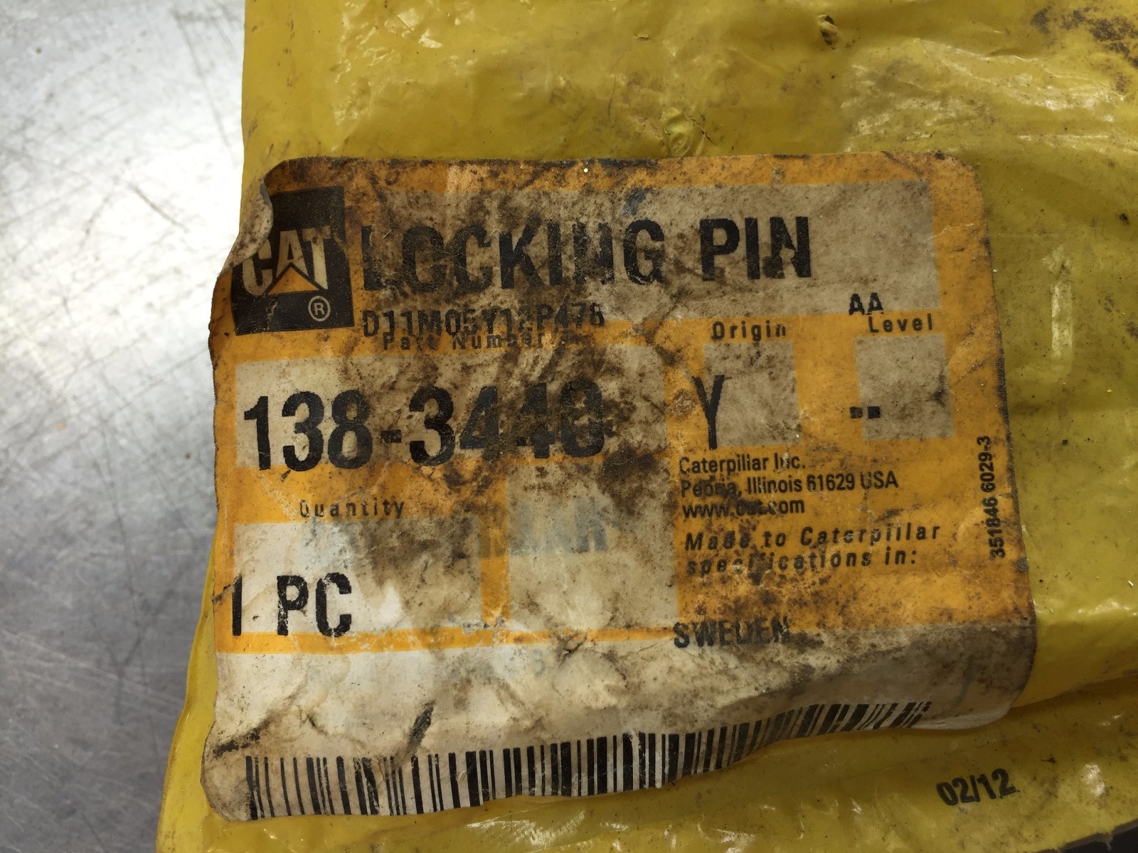 1383440 GENUINE CAT LOCK PIN Caterpillar 138-3440 | eBay