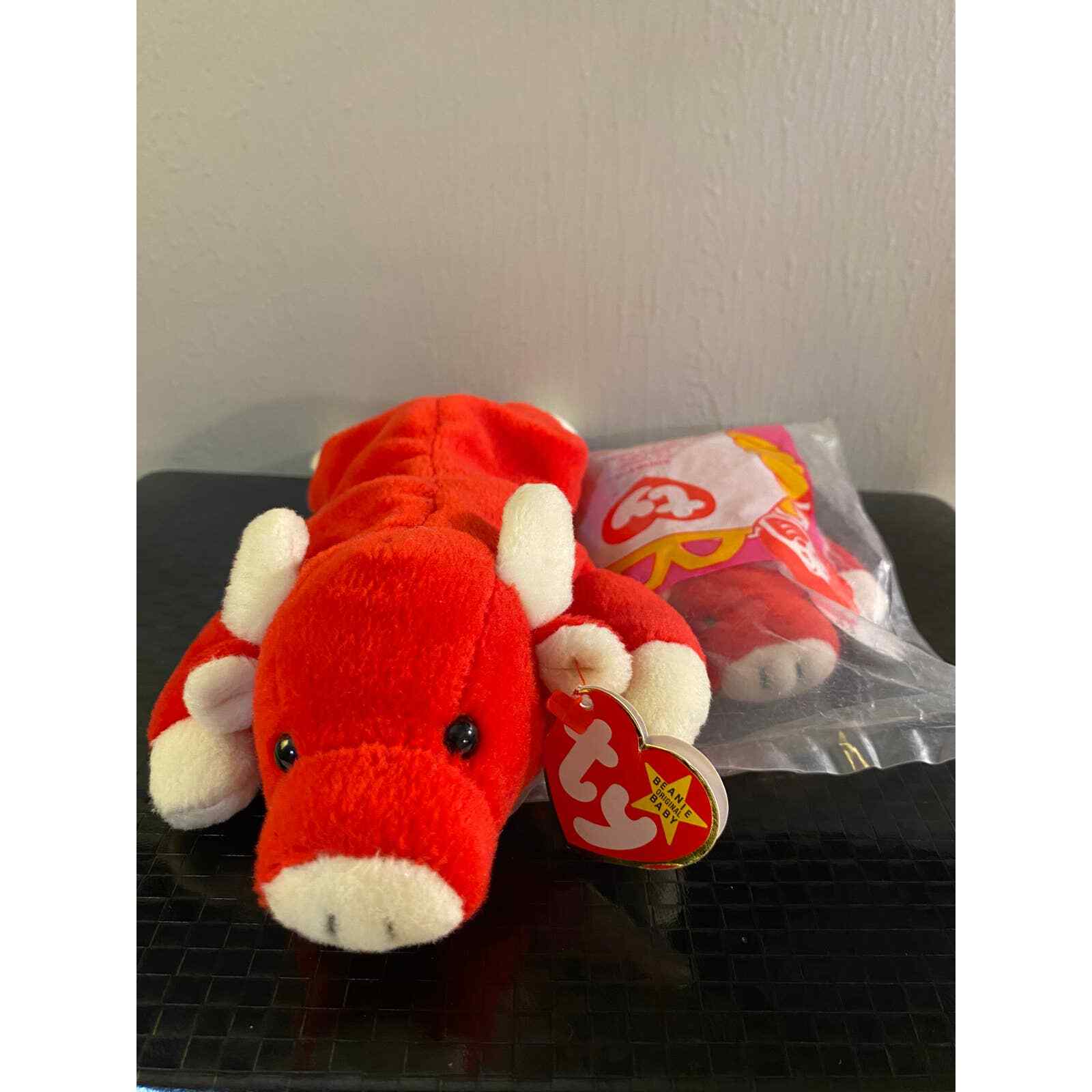 RARE PVC Ty Beanie Baby - SNORT the Bull & Teenie Combo both w/ ERRORS ...