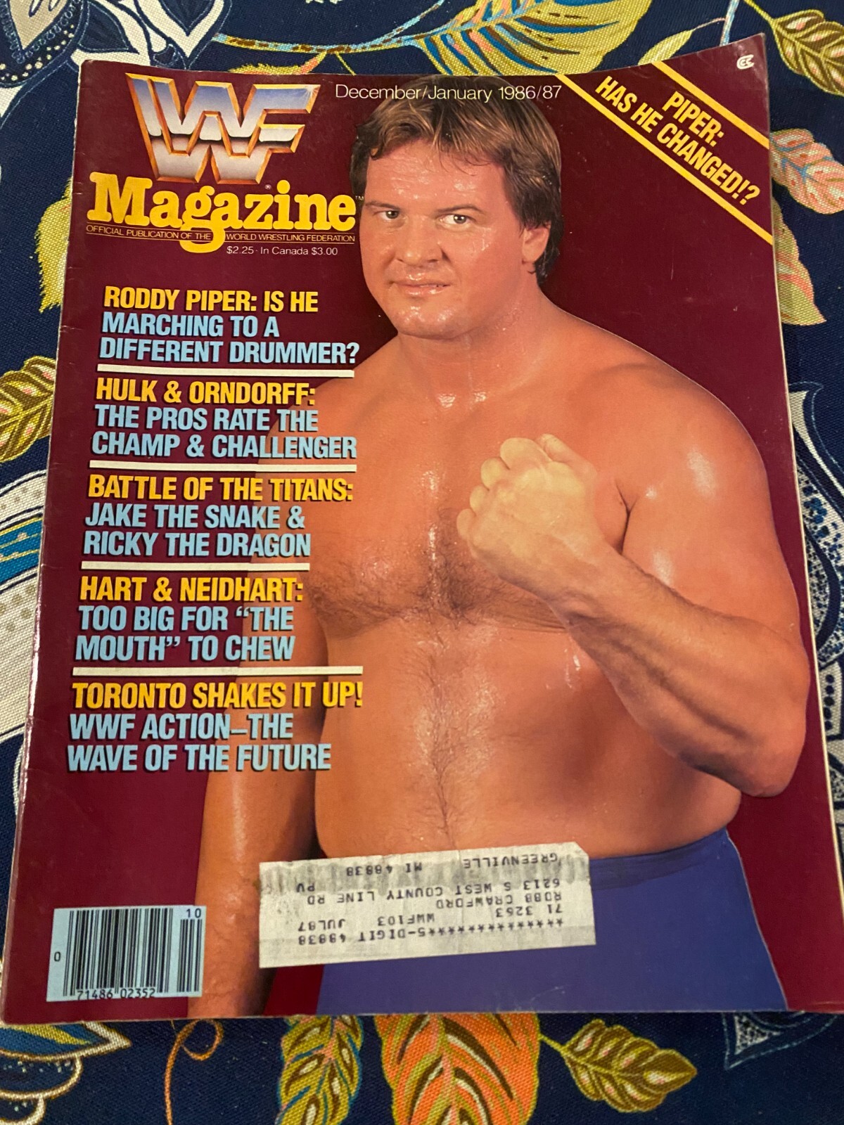 WWF Magazine December January 1986 1987 Rowdy Roddy Piper Vintage | eBay