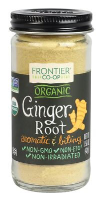 Frontier Nat Prod Co-Op Ginger Root Organic Ground 1 Each 1.5 Oz | eBay