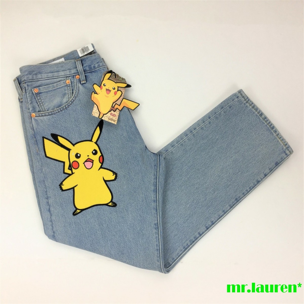 Levi's X Pokemon Jeans Pikachu 551z Authentic Straight 32x32 Levi's X Pokemon Jeans Pikachu 551z Authentic Straight 32x32