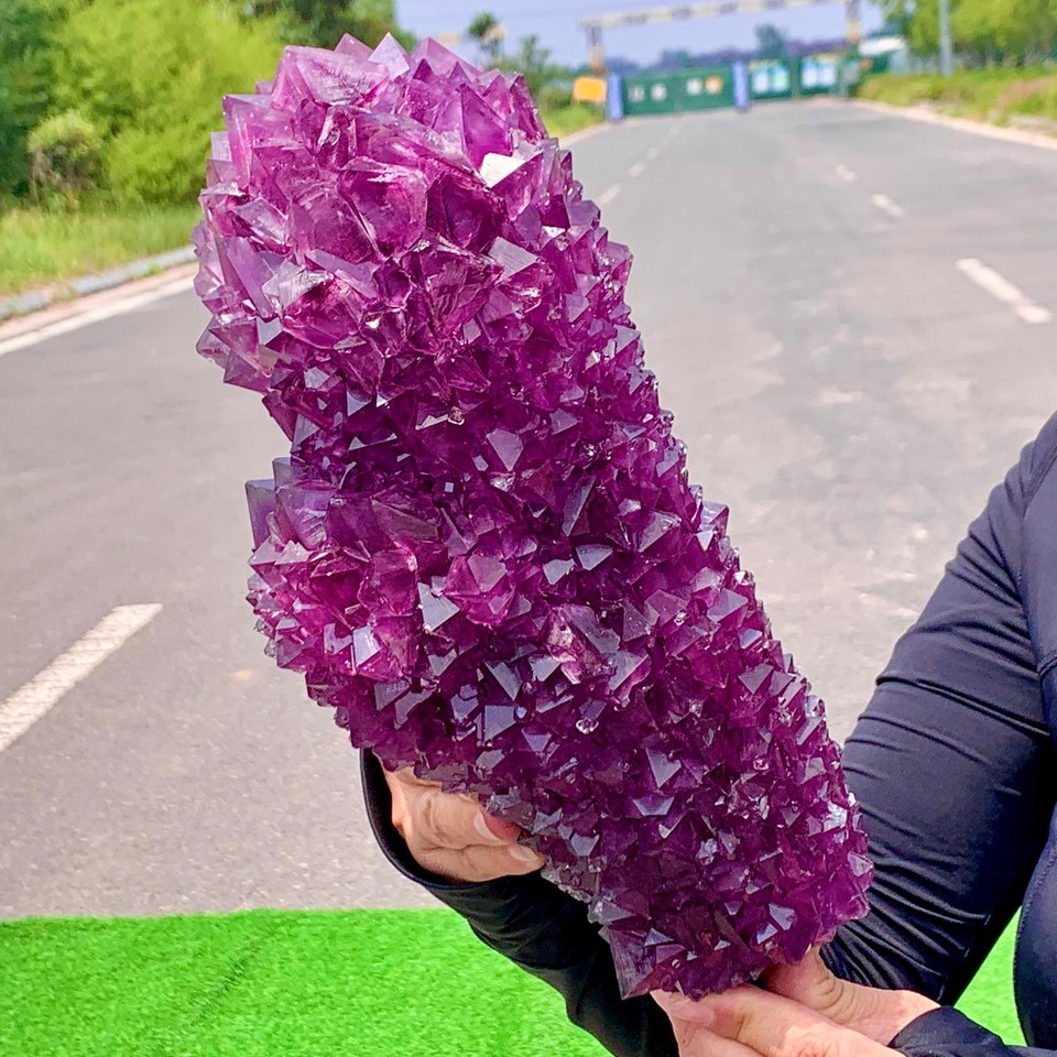 5.15LB Newly discovered octahedral crystals of purple potassium alum | eBay