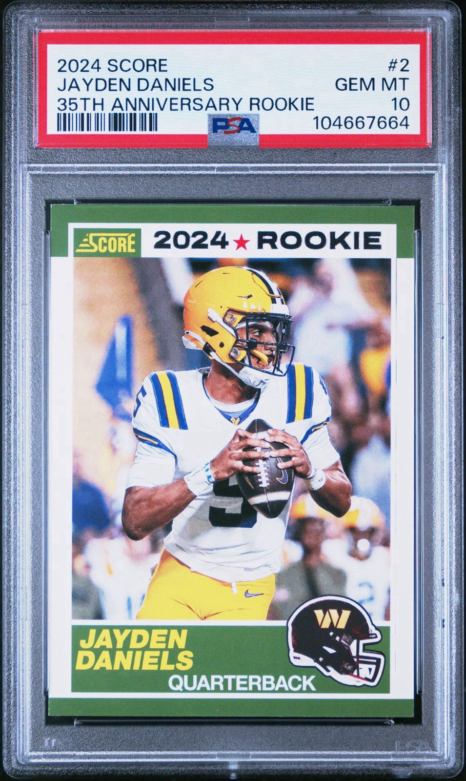 Jayden Daniels 2024 Score #2 35th Anniversary Rookie Price Guide ...