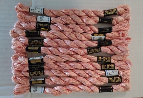 DMC 5 25M Floss Thread #754 NEW NWT Pick Quantity Embroidery Crewel ...