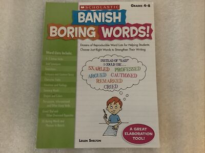 Banish Boring Words, Reproducible Word Lists, Grade 4 5 6 7 8 ...