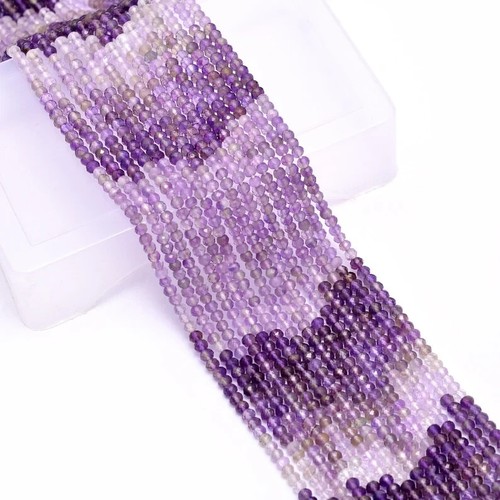2-3MM Wholesale 10Strands Shaded Amethyst Micro Faceted Round Gemstone ...