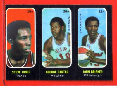 1971-72 Topps Stickers #19A/20A/21A Steve Jones/George Carter/Brisker ...