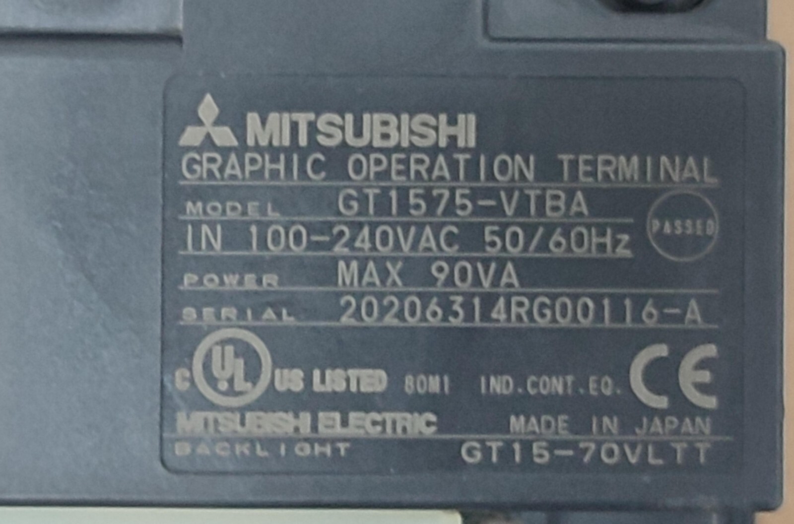 GT1575-VTBA MITSUBISHI HMI GT1575VTBA | eBay