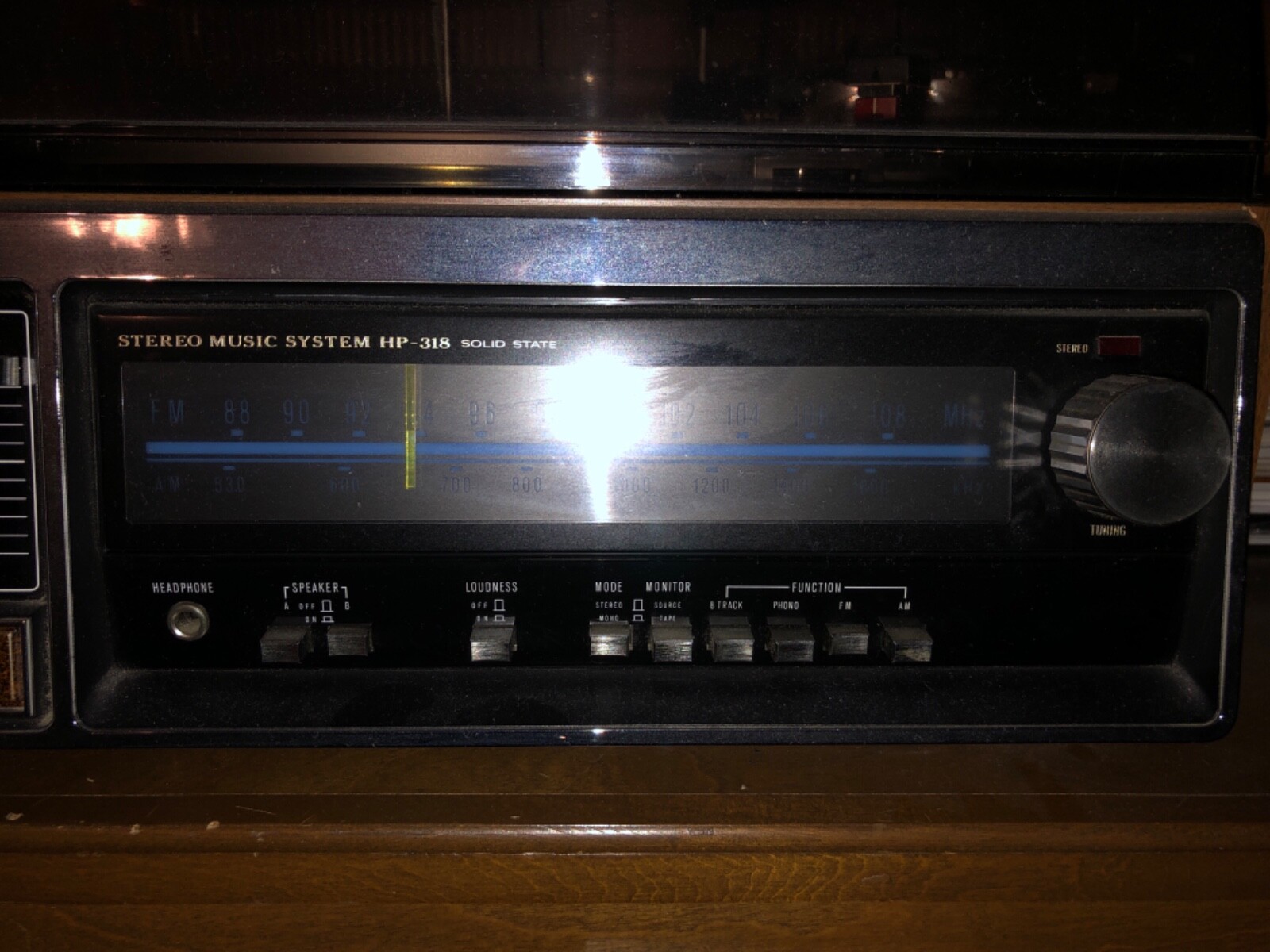Vintage 1970's Sony HP-318 Stereo Music System Turntable 8 Track ...