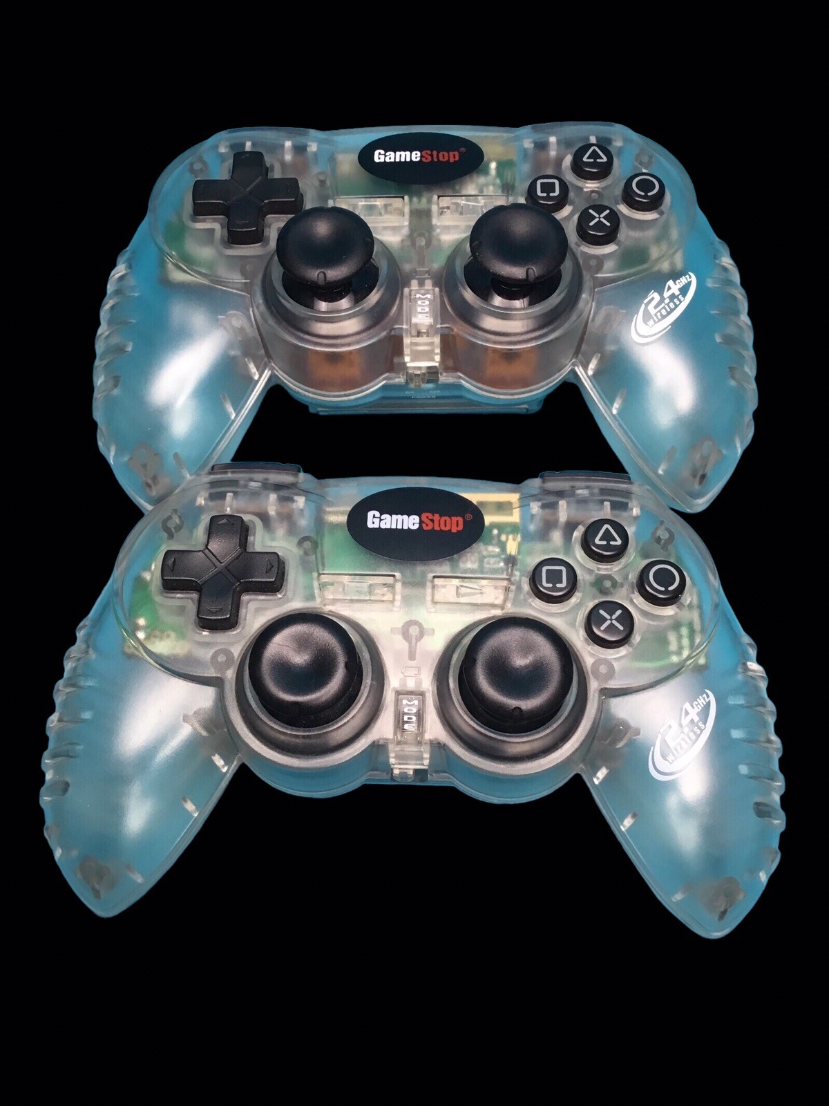 Gamestop PlayStation 2 Wireless Controller PS2 Clear - NO DONGLE Lot Of ...