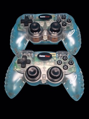 Gamestop PlayStation 2 Wireless Controller PS2 Clear - NO DONGLE Lot Of ...