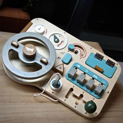 Interactive Wooden Car Sensory Board Educational Development Kids ...